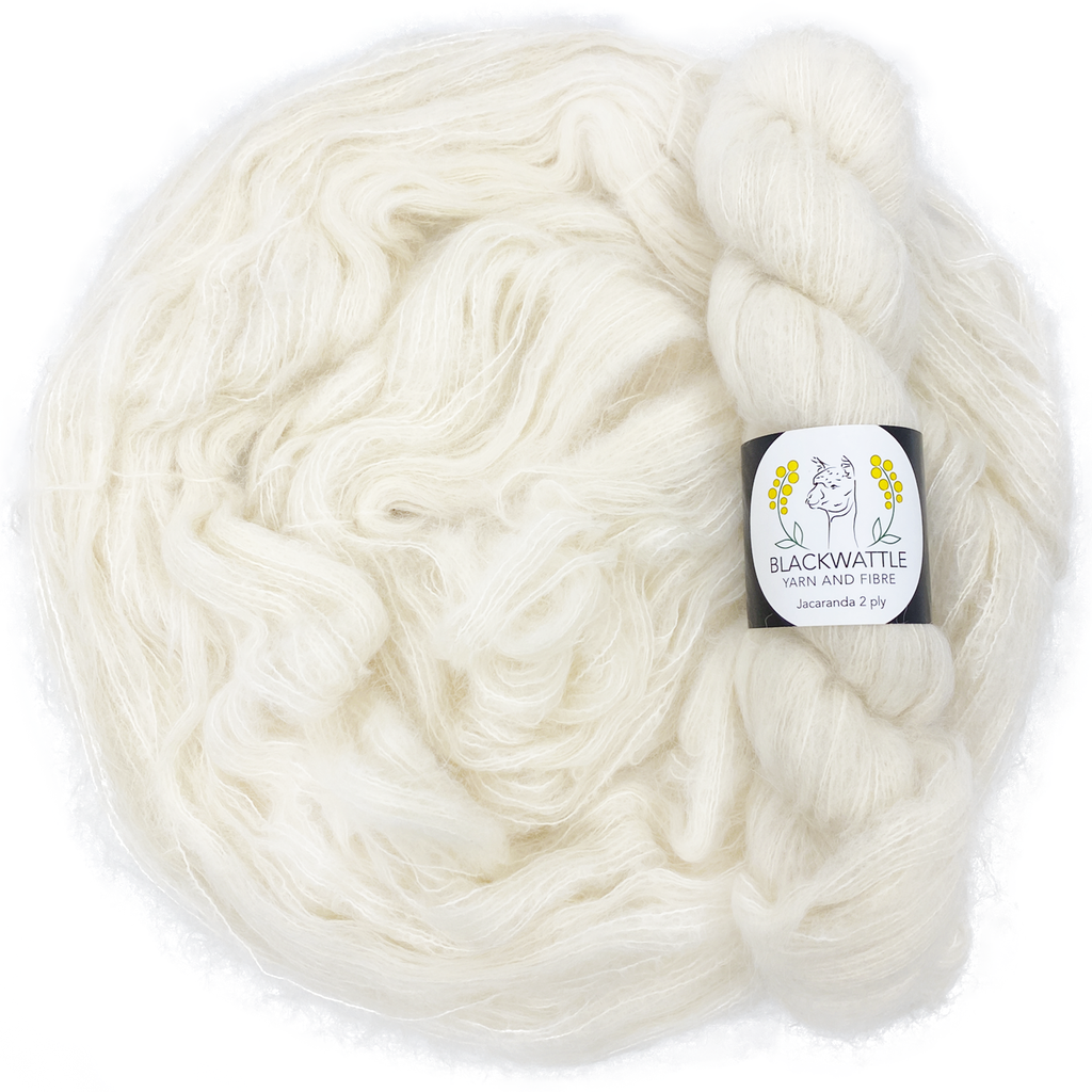 Jacaranda - Ivory – Blackwattle Yarn and Fibre